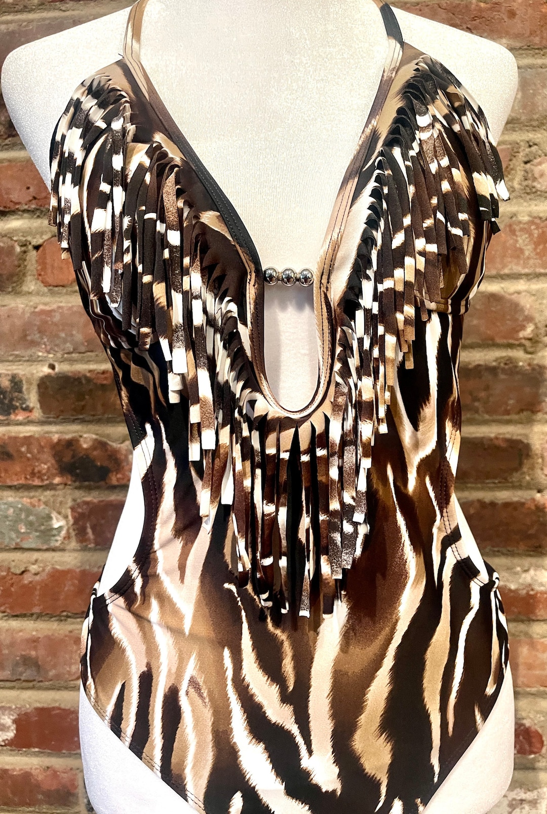 Y2K One Piece Zebra Print Bathing Suit - Etsy
