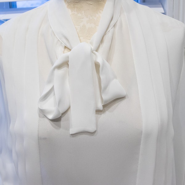 Secretary Bow Blouse - Etsy