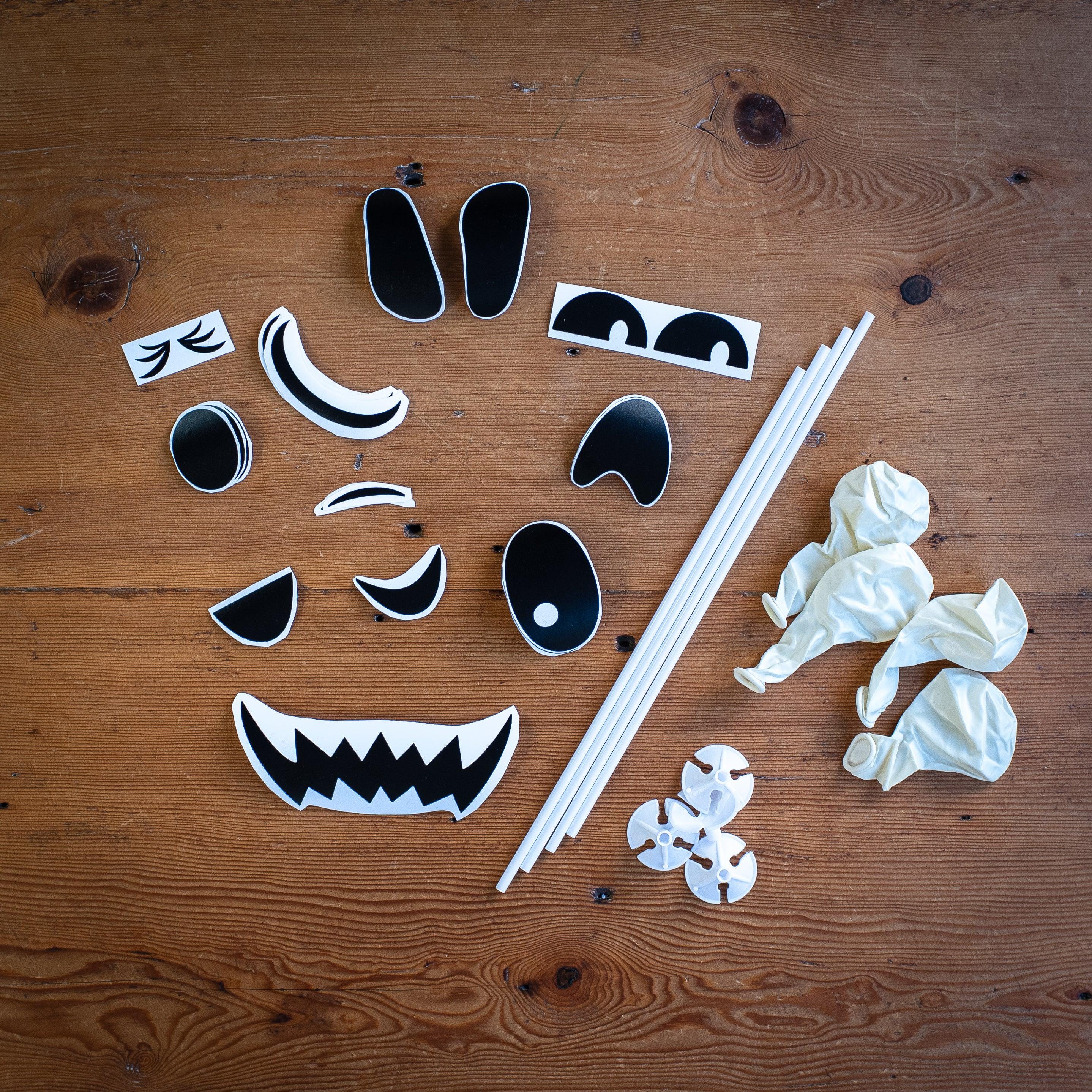 Ghost Balloon Craft Kit - DIY Spooky Balloon Activity for Kids, Makes 4 ...