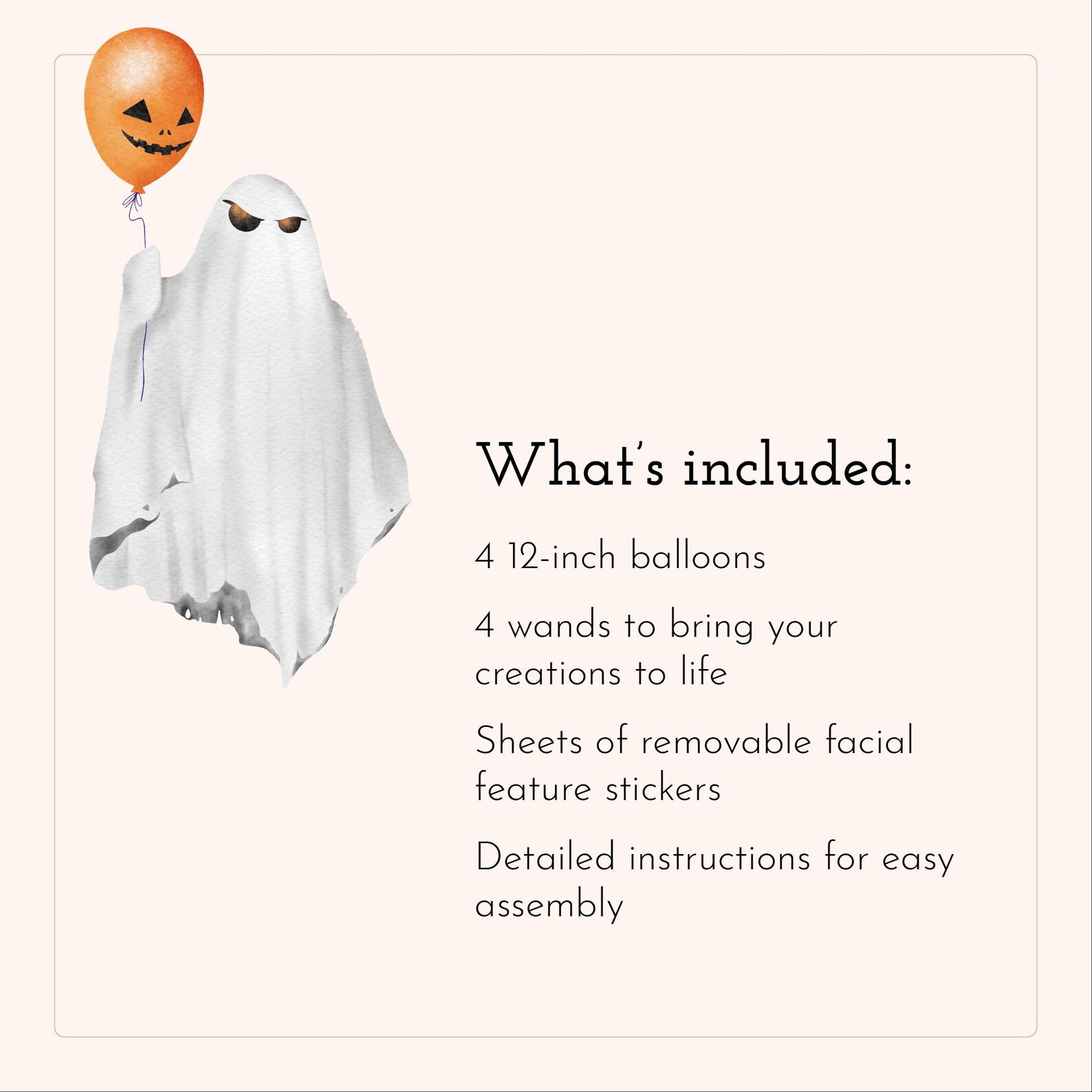 Ghost Balloon Craft Kit - DIY Spooky Balloon Activity for Kids, Makes 4 ...
