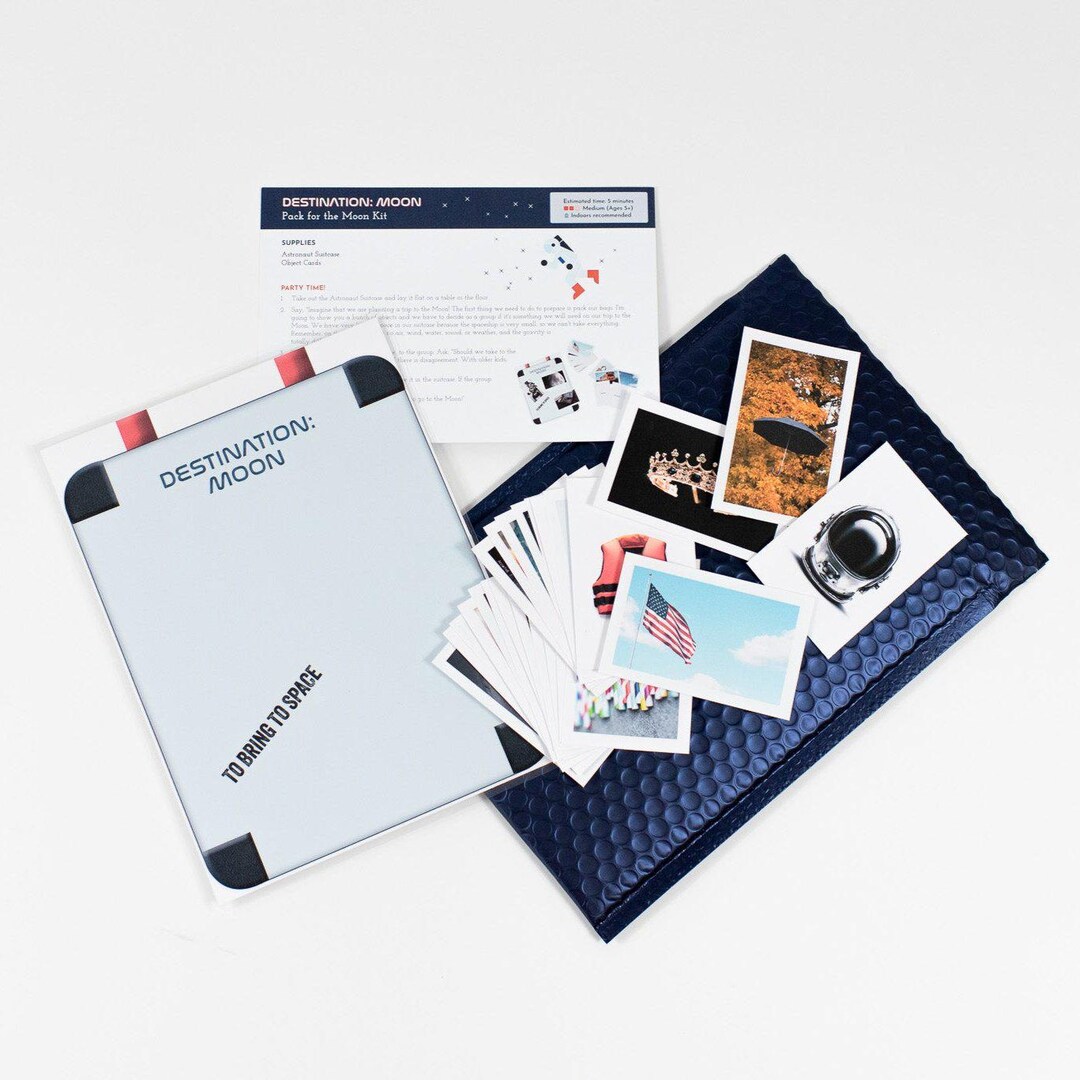 Pack for the Moon Activity Kit, Space Birthday Party Game, Solo Play or ...