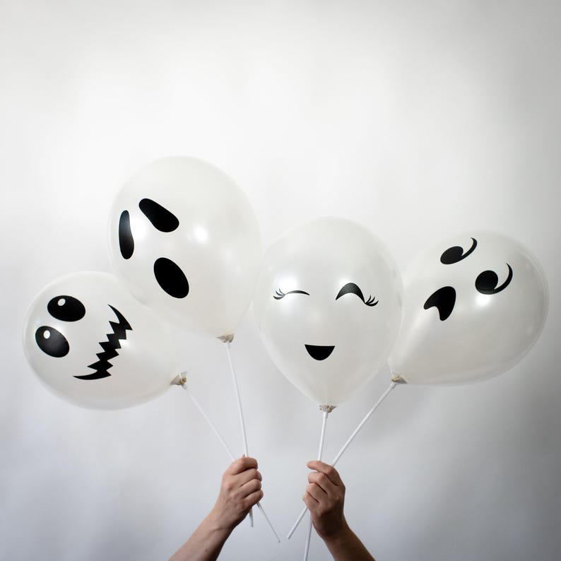 Ghost Balloon Craft Kit - DIY Spooky Balloon Activity for Kids, Makes 4 ...