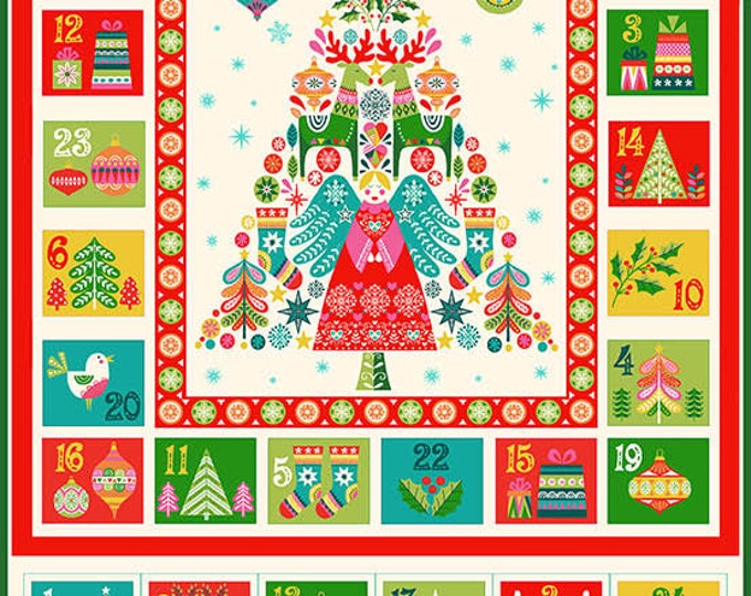 Christmas Brights - Advent Calendar Panel MU-025-1 - by Makower UK ...