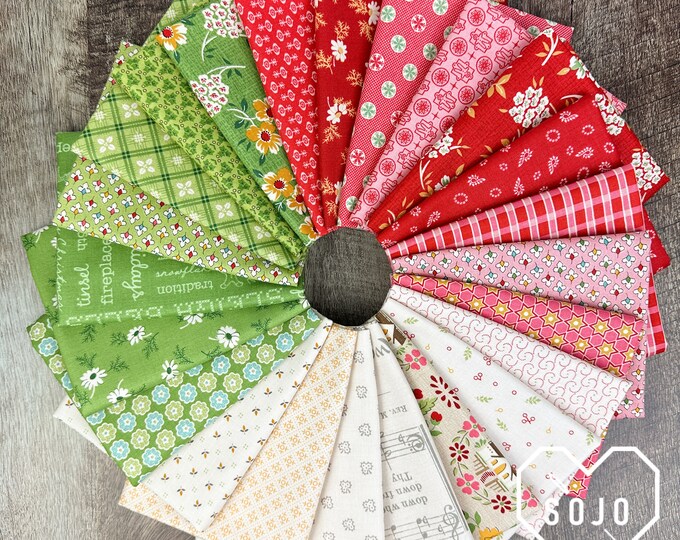 Bloomberry Red and Gray Fat Quarter Bundle - Designed by Minki Kim for ...