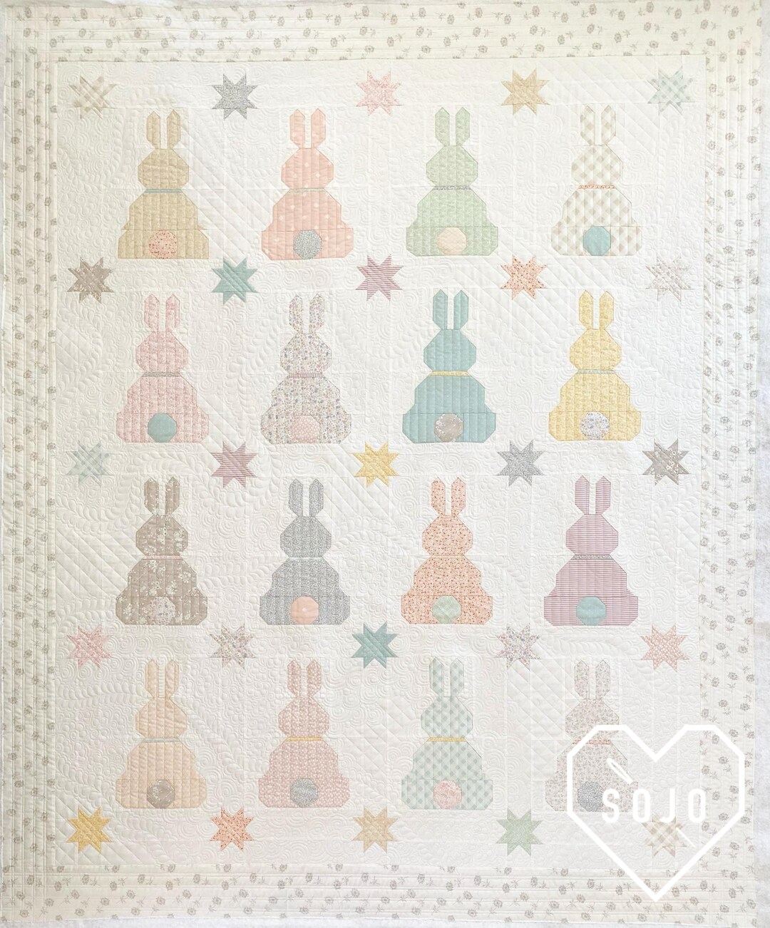Country Bunnies Quilt Kit: Fabrics Curated by Sojo Fabric - Pattern by ...