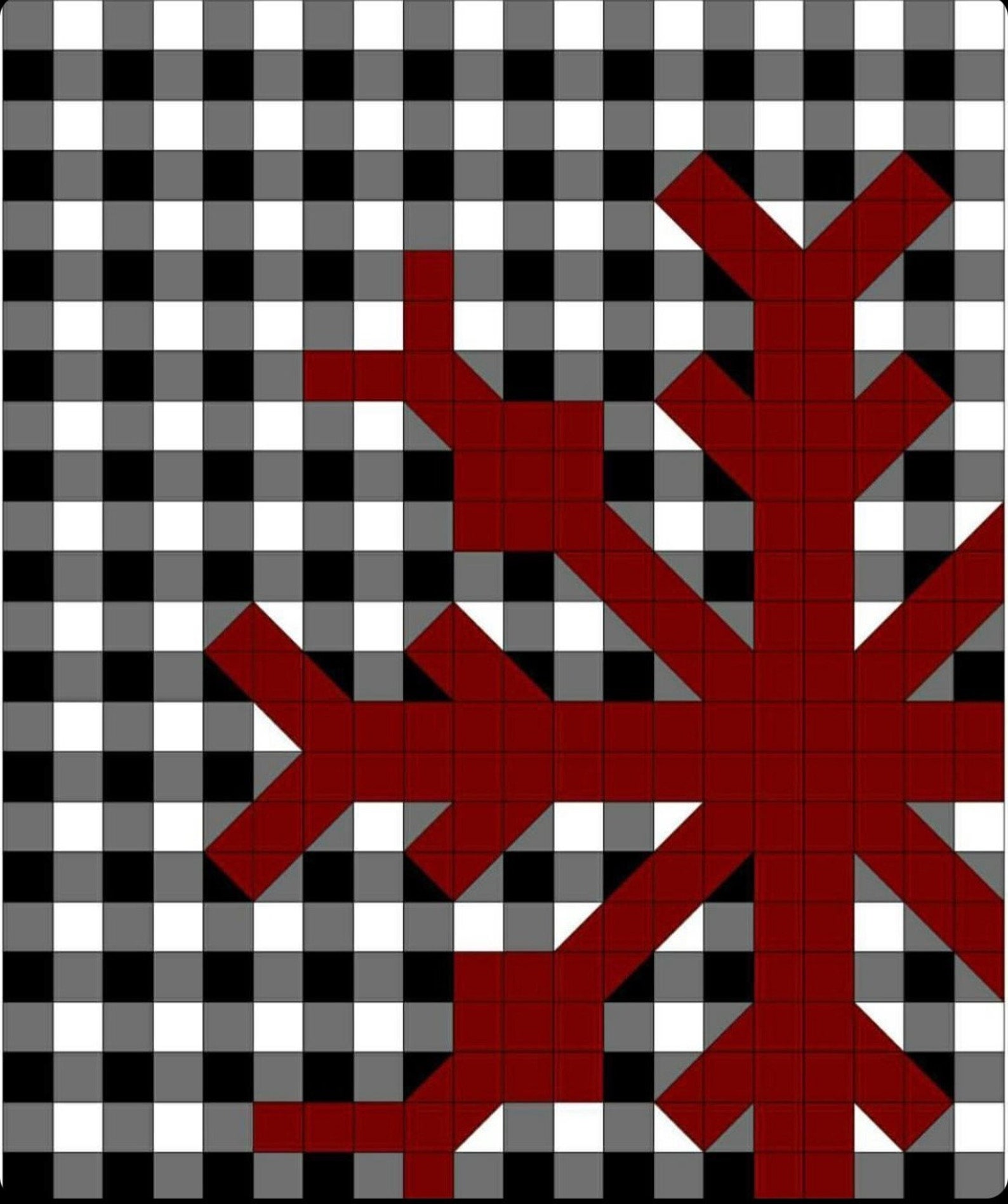 Snowflake Quilt Kit Buffalo Plaid Version in Grey Black - Etsy