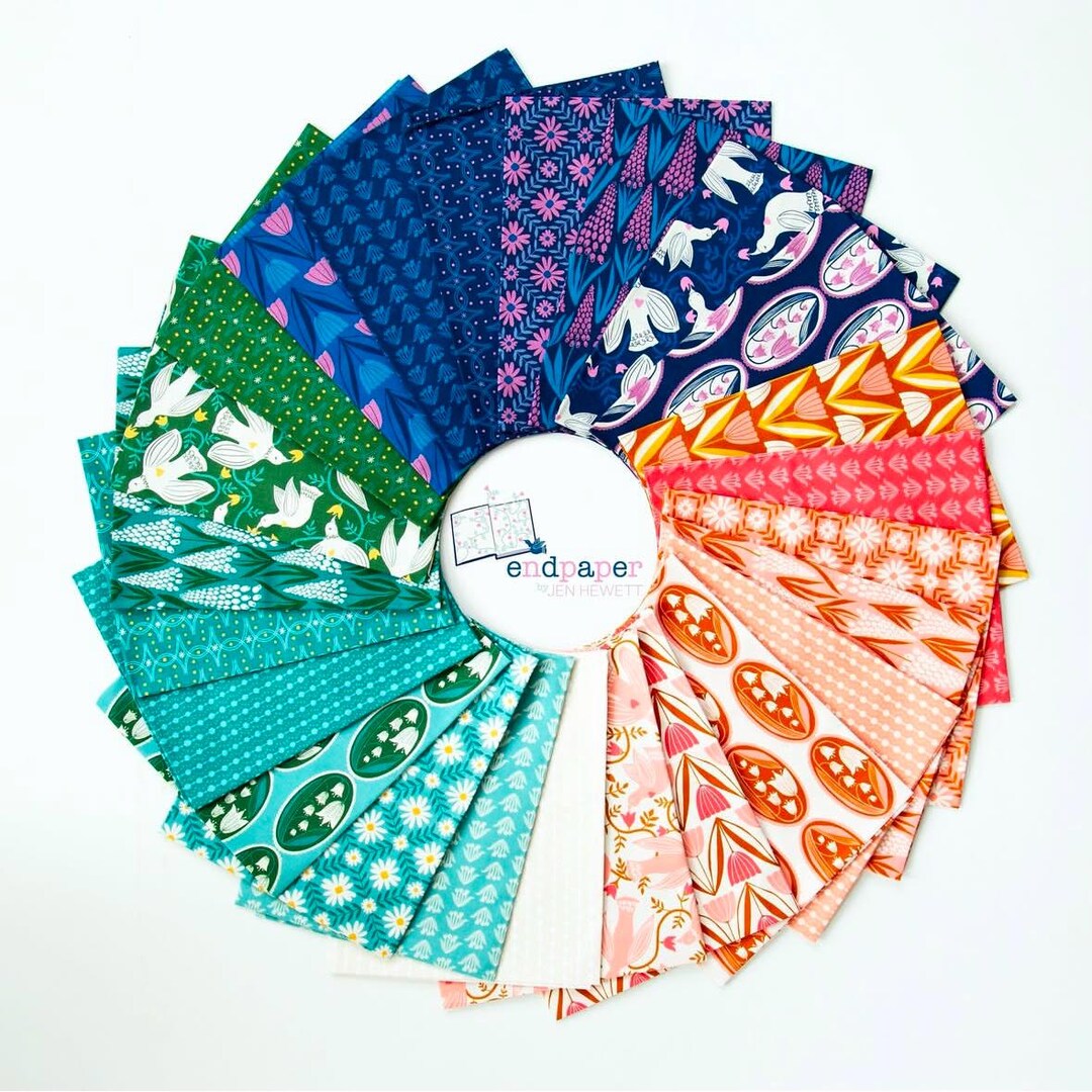 Endpaper Bundles - Designed by Jen Hewett for Ruby Star Society - 24 Pieces - 100% Cotton - Fat ...