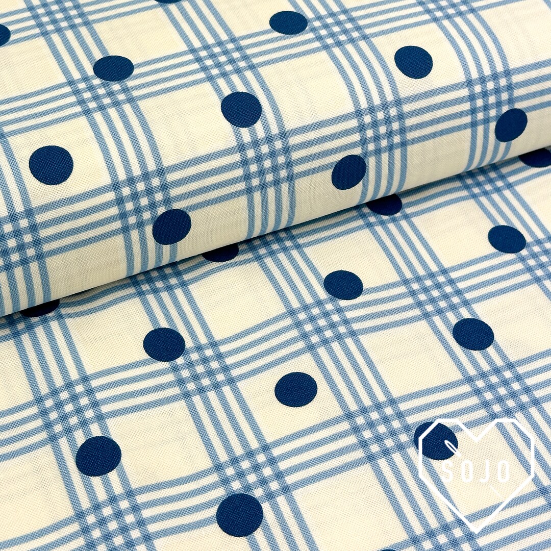 Isabella Polka Dot Check Cream 14945 11 - by Minick & Simpson for Moda ...