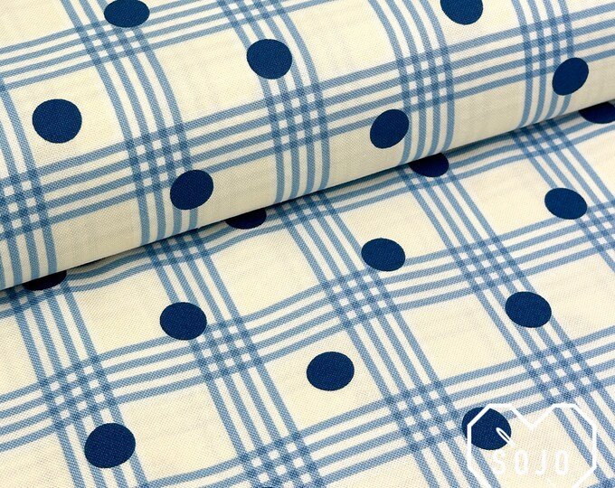 Isabella Polka Dot Check Cream 14945 11 - by Minick & Simpson for Moda ...