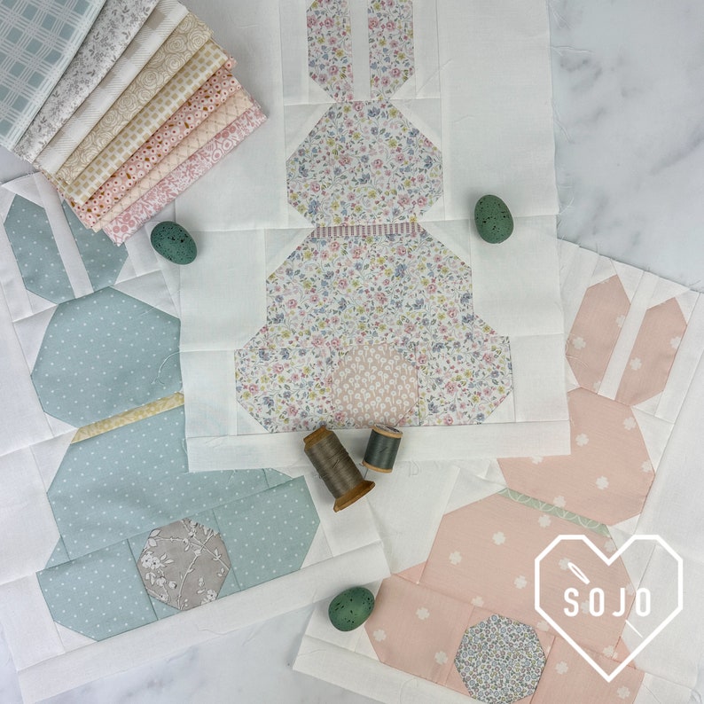 Country Bunnies Quilt Kit: Fabrics Curated by Sojo Fabric - Pattern by ...