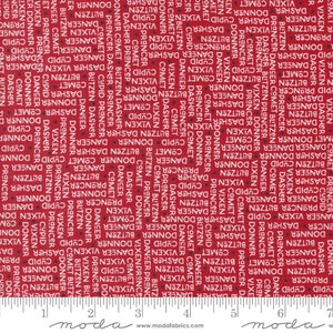 On Dasher the Herd Red 55663 12 Designed by Sweetwater for Moda Fabrics ...
