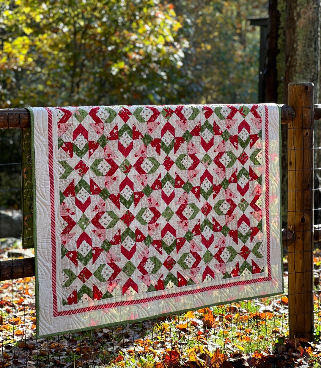 Holly Garland Quilt Kit Finished Size 54.5 X 63.5 by Sweet Fire Road ...