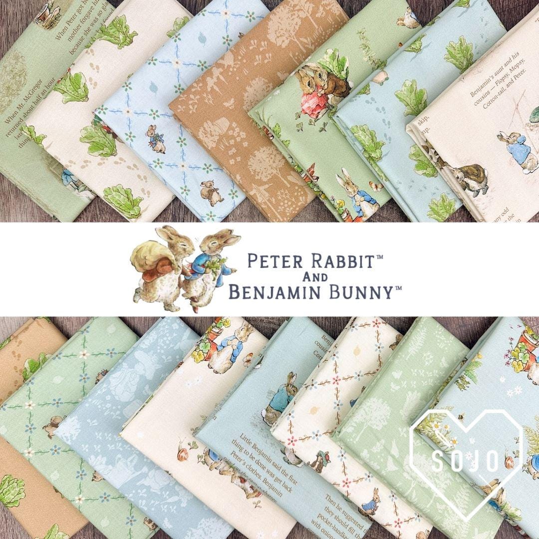 Peter Rabbit and Benjamin Bunny Fat Quarter Bundles - Beatrix Potter ...