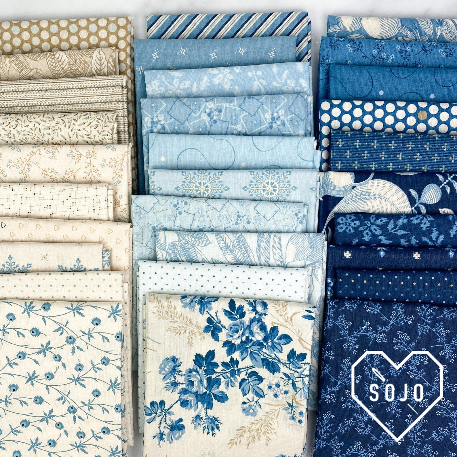 Blue Escape Bundles by Laundry Basket Quilts Edyta Sitar - Etsy