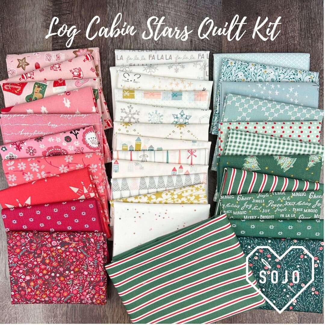 Log Cabin Stars Quilt Kit Pattern Design by Emily Dennis of - Etsy