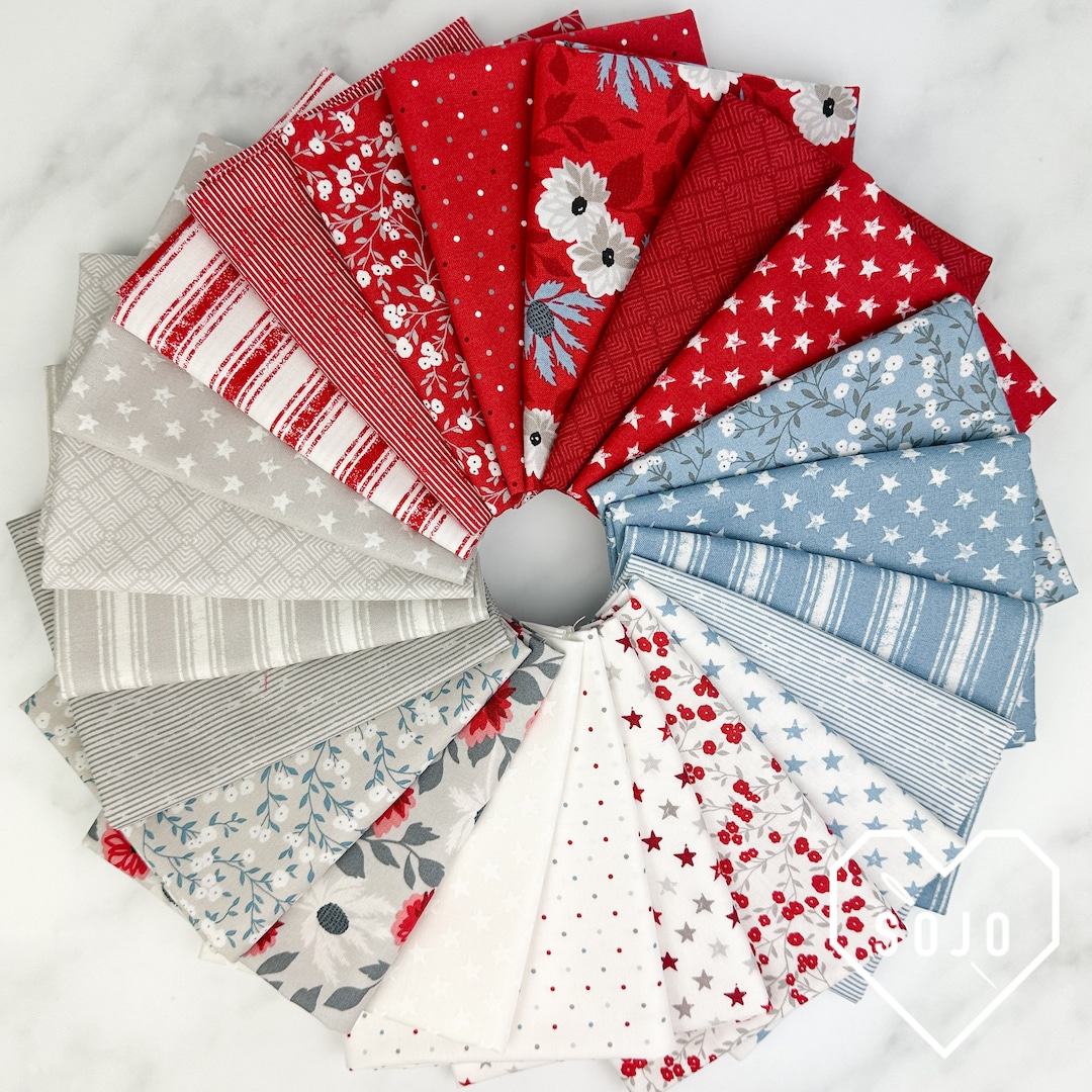 Old Glory FQ Bundle Designed by Lella Boutique for Moda 100% Cotton 22 ...