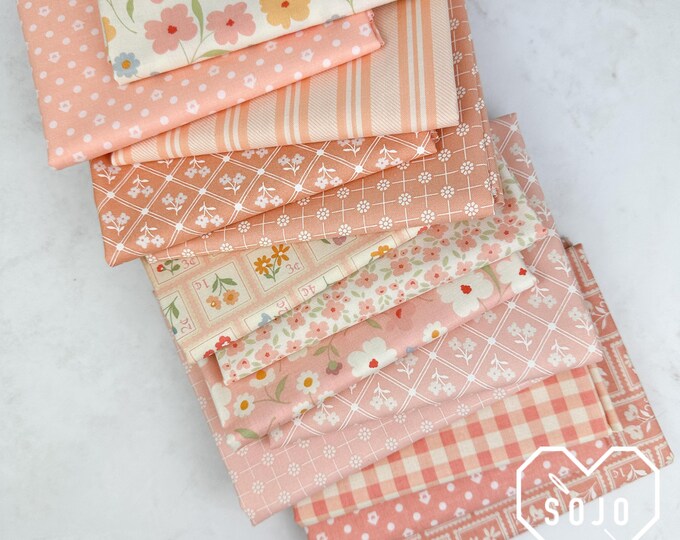 Cottage Charm Pink and Peach Color Way Fat Quarter Bundle - by Moda ...