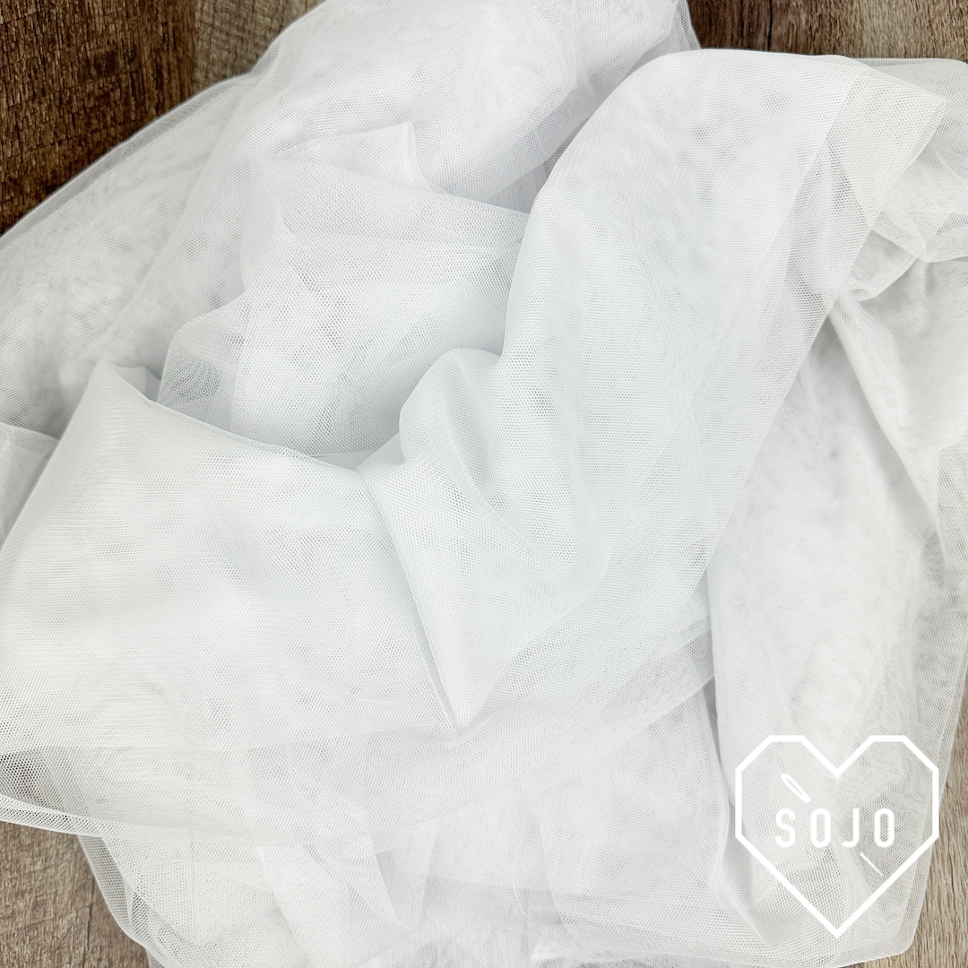 Solid White Tulle - Ultra-fine Tulle Fabric With Soft Feel and Drape ...