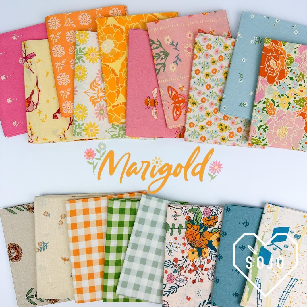 Marigold Fat Quarter Bundle: Designed by Maureen Cracknell for Art ...