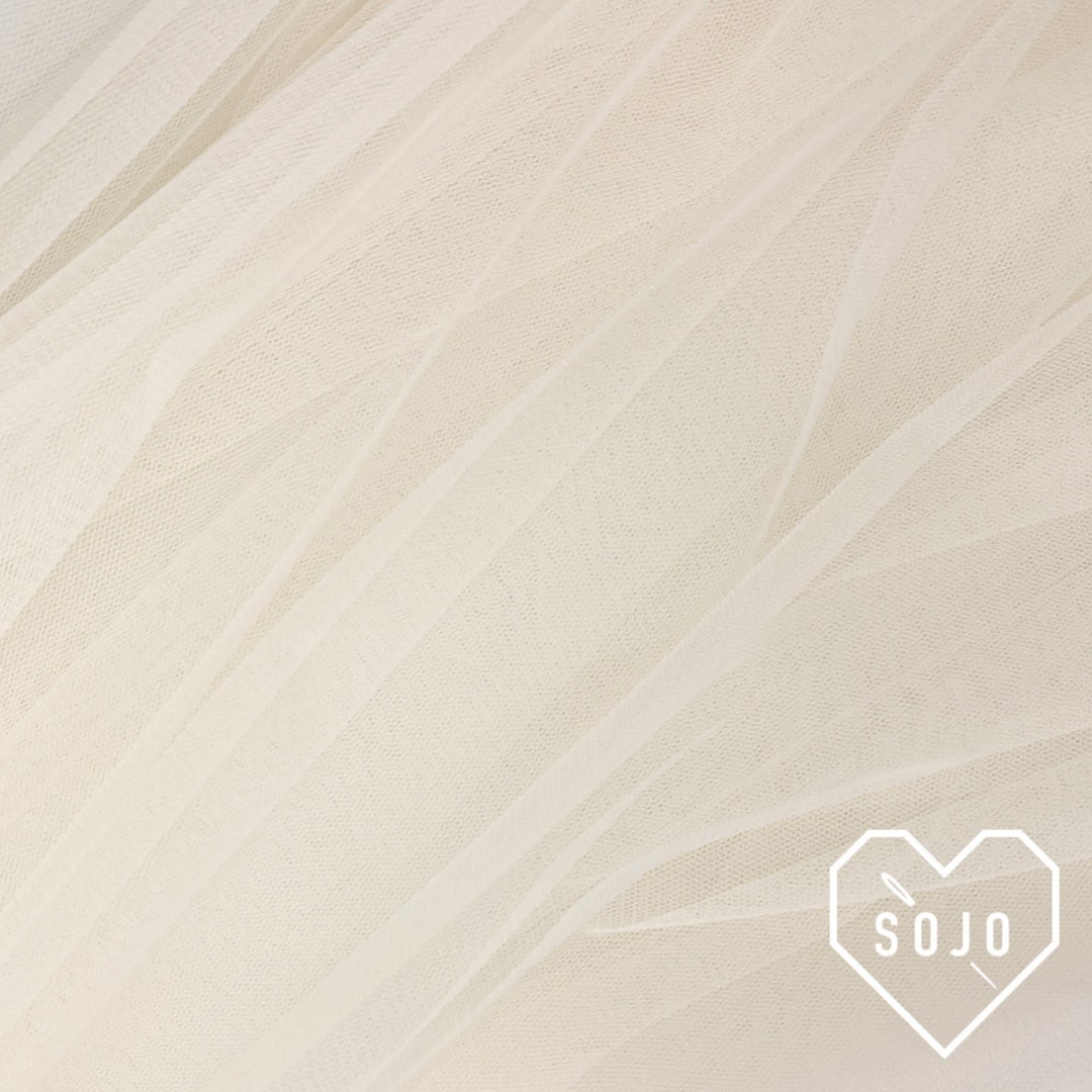 Solid Cream Tulle - Ultra-fine Tulle With Soft Feel and Drape - 58 ...