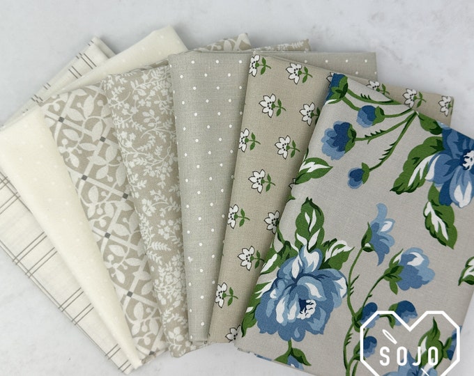 Shoreline Color Way Grey Fat Quarter Bundle - by Camille Roskelley for ...