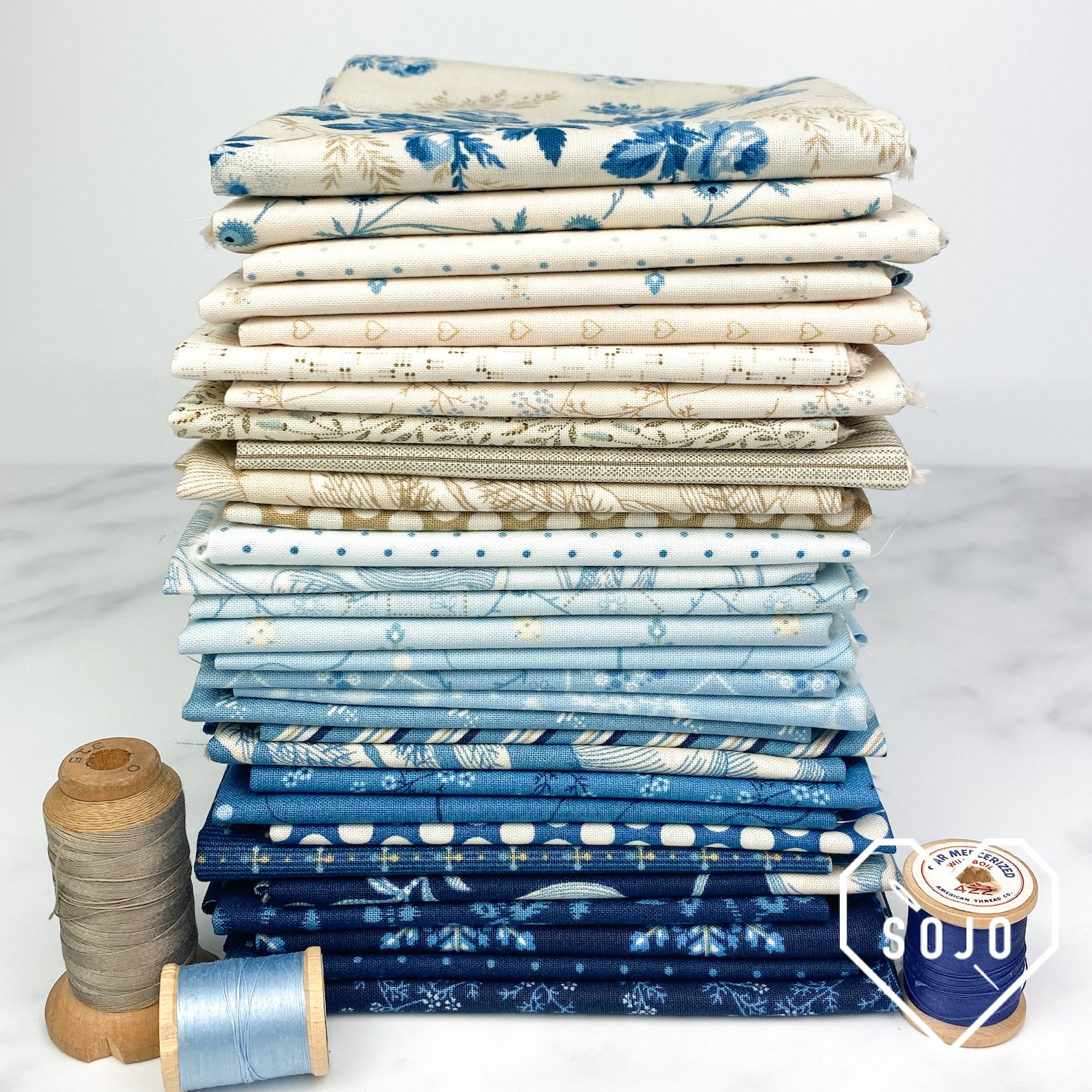 Blue Escape Bundles by Laundry Basket Quilts Edyta Sitar - Etsy