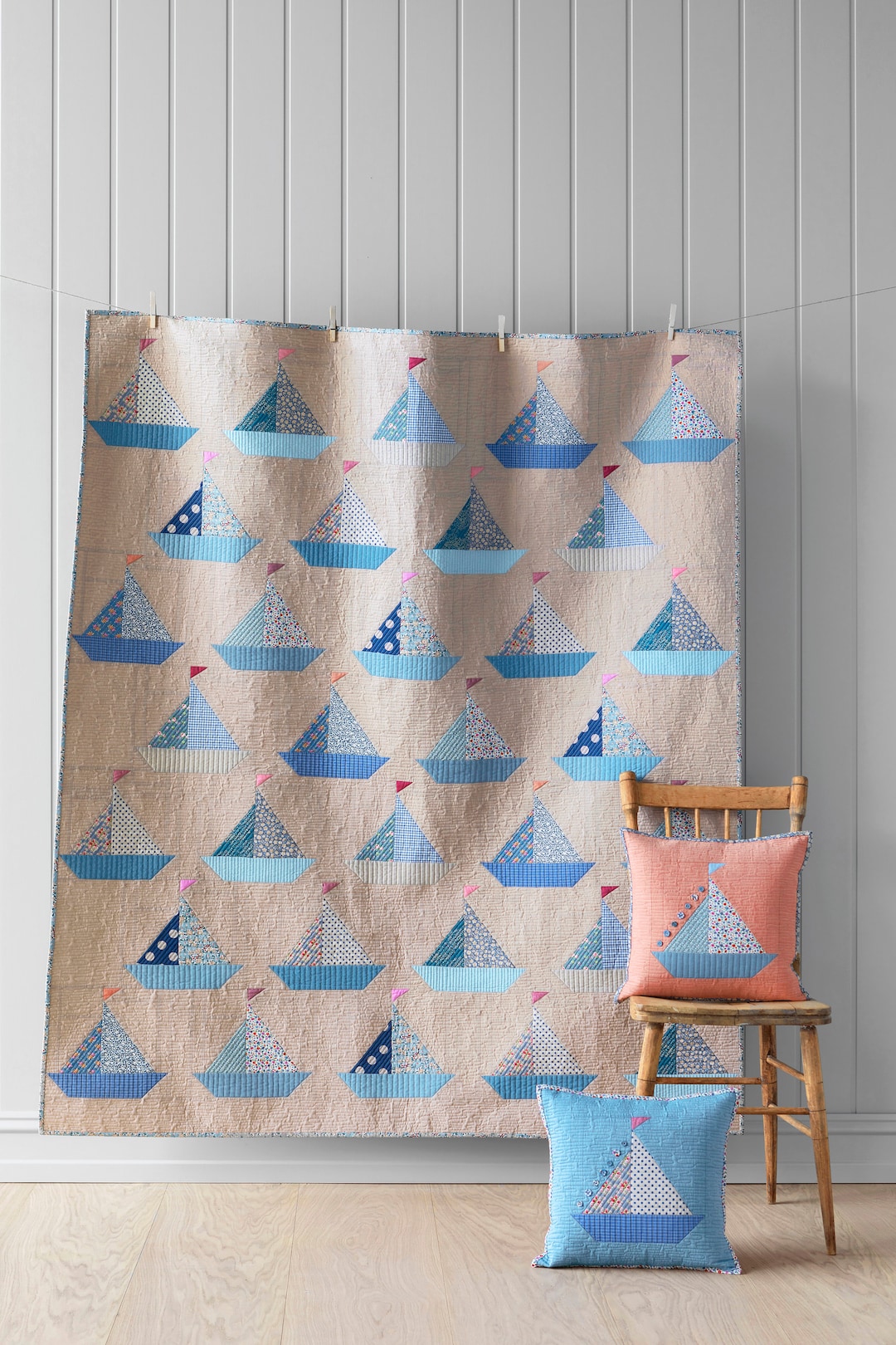 Sailboat Quilt Kit - Designed by Tone Finnanger for Tilda - Finished ...