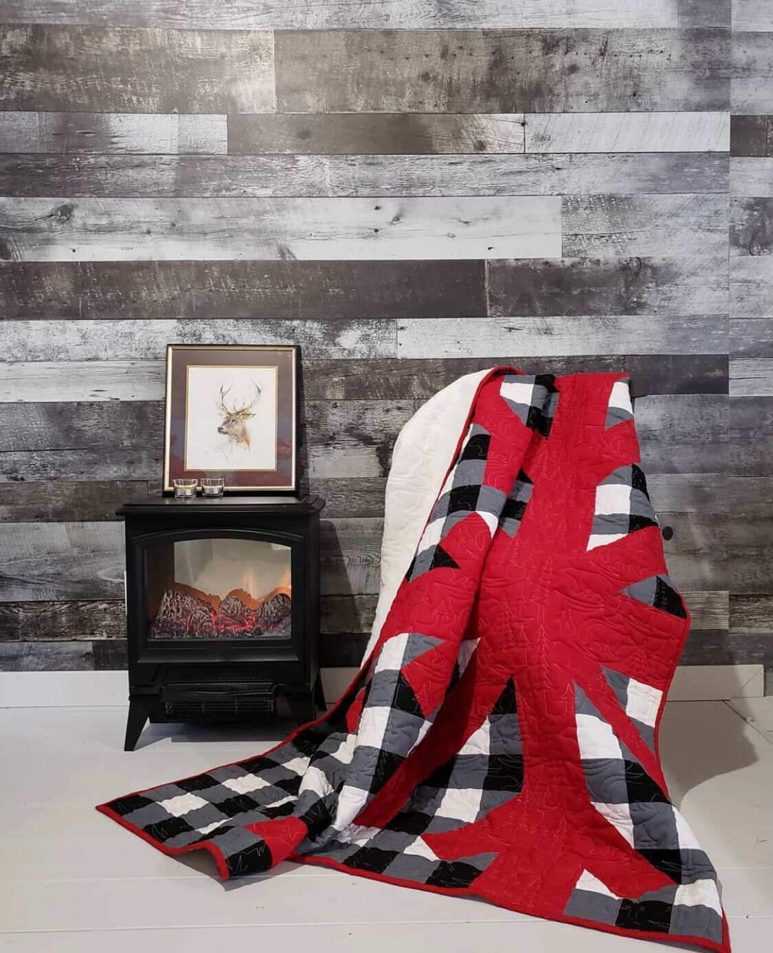 Snowflake Quilt Kit Buffalo Plaid Version in Grey Black - Etsy