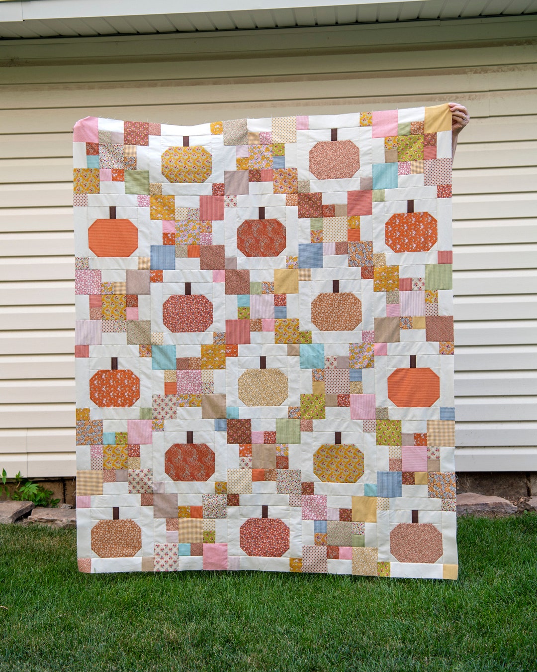 Pumpkin Patches Quilt Kit Using Tilda Creating Memories Pattern by Cluck Cluck Sew Finishes at ...