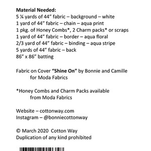 Simply Sweet Quilt Pattern - Shine on Fabrics by Bonnie & Camille for ...