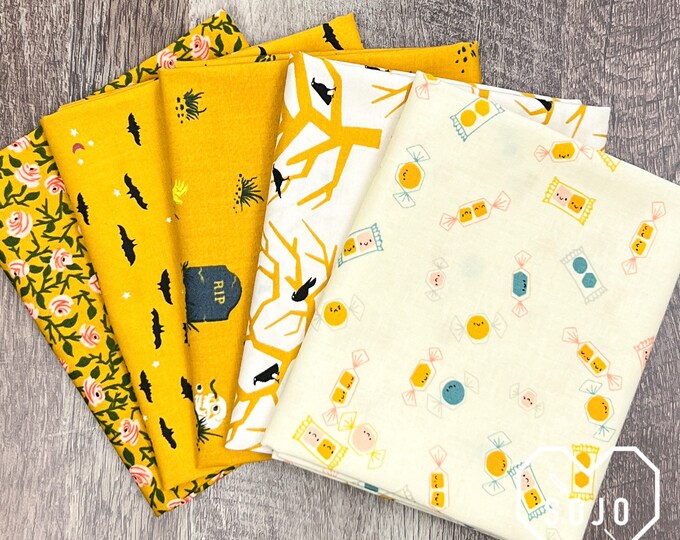 Tiny Frights Mini Fat Quarter Bundle in Cactus Designed by Ruby Star ...