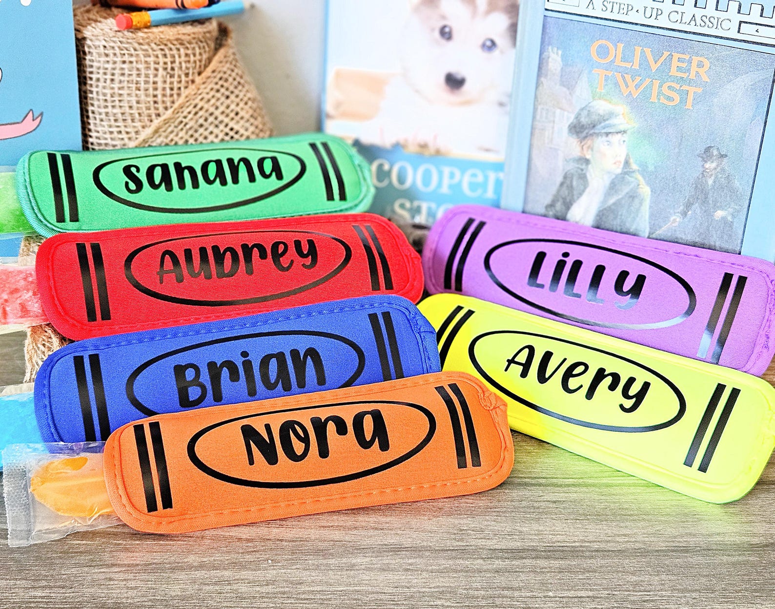 Classroom Freeze Pop Sleeve for Kids, Reusable Neoprene Insulating Ice ...