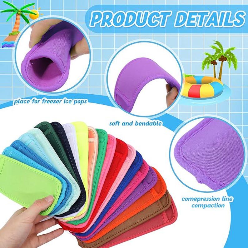 Classroom Freeze Pop Sleeve for Kids, Reusable Neoprene Insulating Ice ...