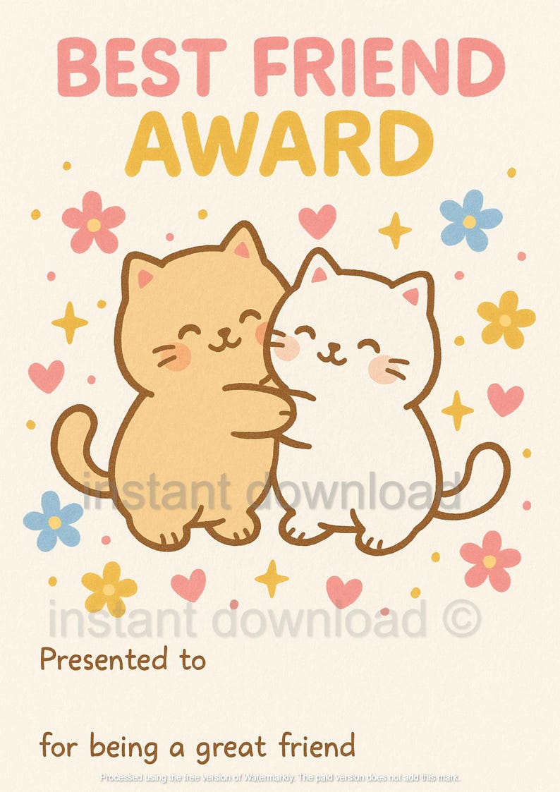 Printable Kids Award Certificates Digital Print Instant Download ...