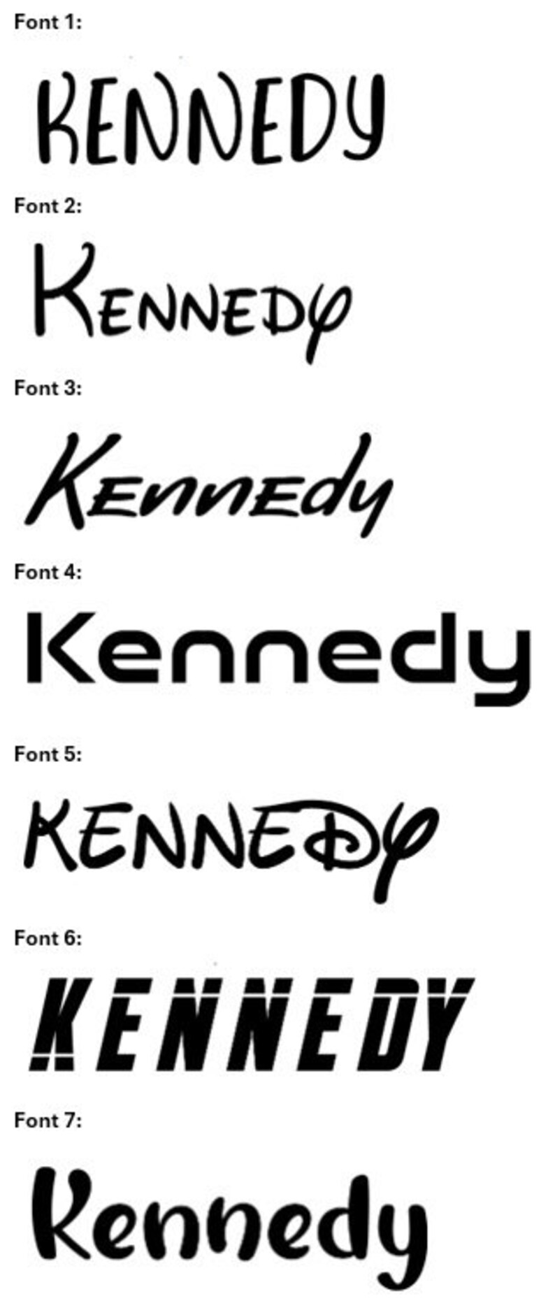 Custom Name Vinyl Stickers/decals - Etsy