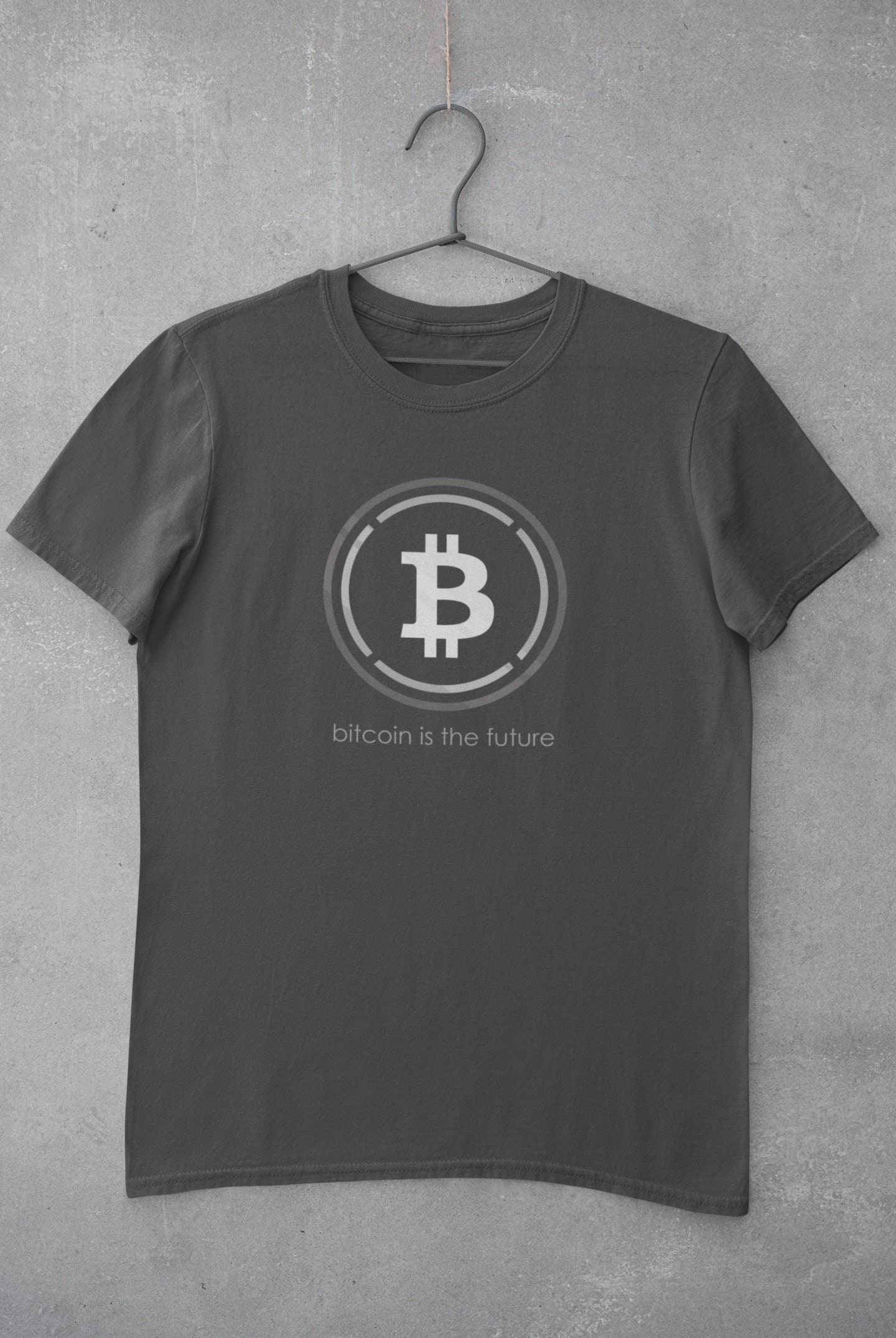 Classic Bitcoin Logo T-shirt Unisex Bitcoin Future Tee Cryptocurrency ...
