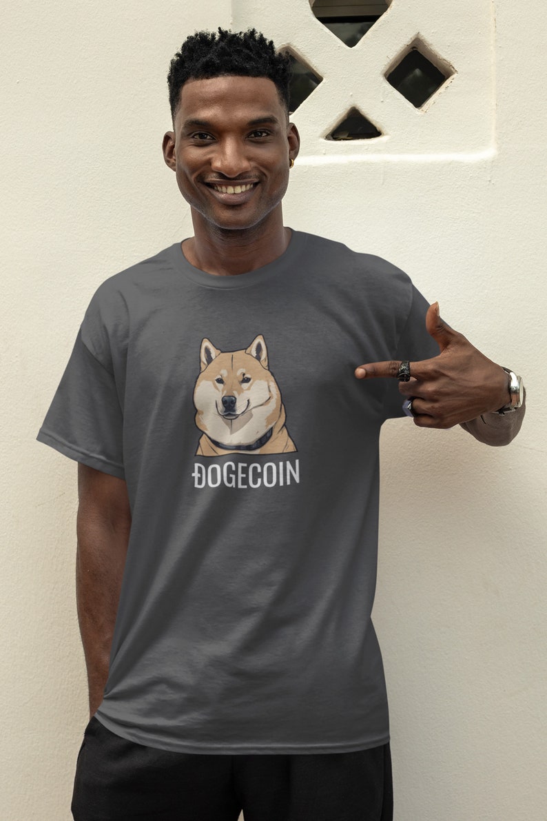 Dogecoin Realistic T-shirt Unisex Doge Cartoon Shirt Crypto Logo Tee ...