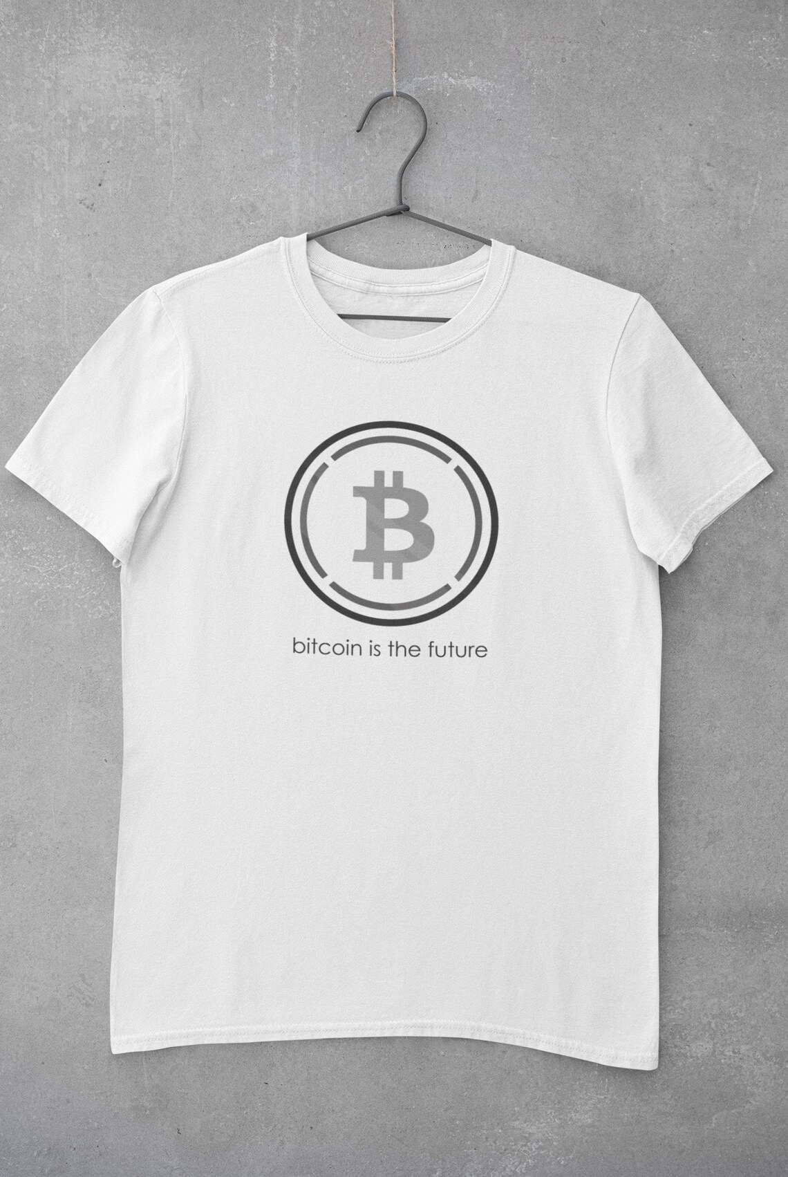 Classic Bitcoin Logo T-shirt Unisex Bitcoin Future Tee Cryptocurrency ...