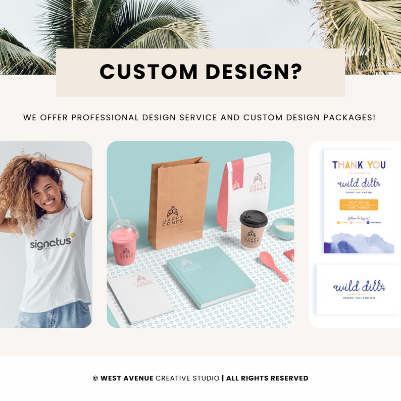 Branding Kit Logo Preview: Custom Logo Design, Try Before You Buy - Etsy