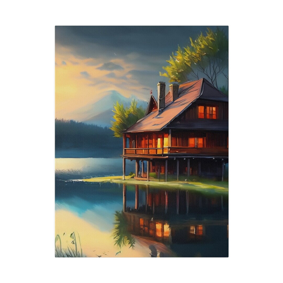 Lake House Wall Art, Lake View Wall Hanging, - Etsy