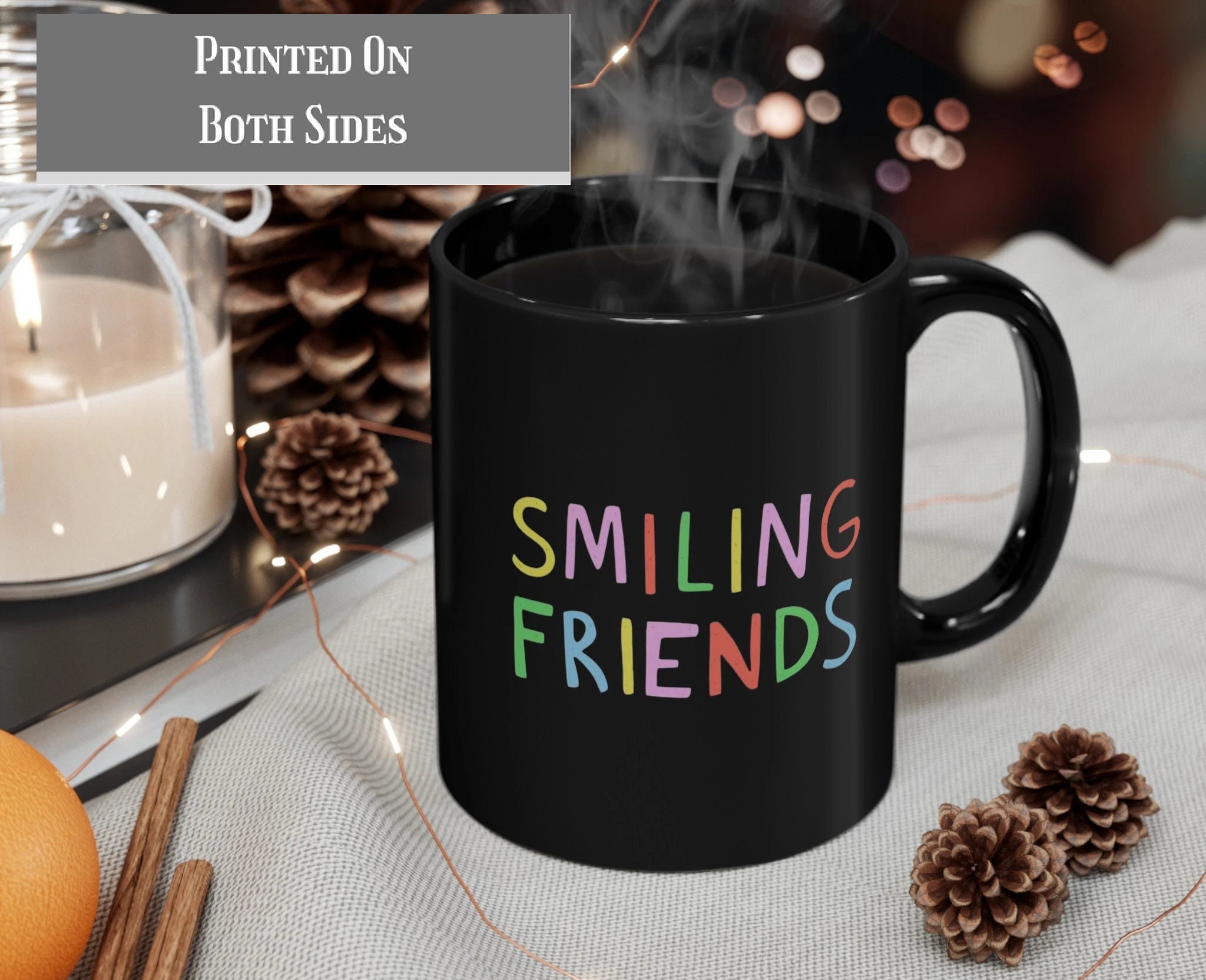 Smiling Friends Mug Logo Title Screen (birthday Gift for Adult Swim ...