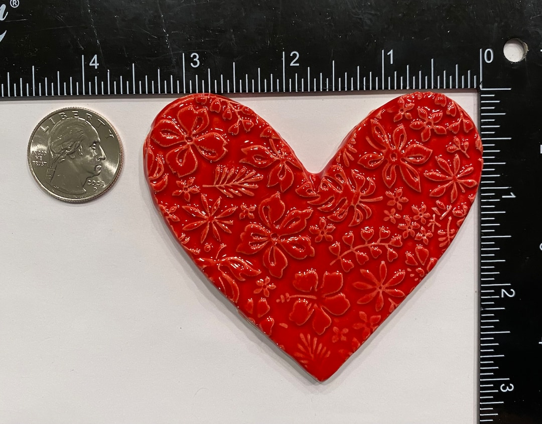 Large Ceramic Heart - Etsy