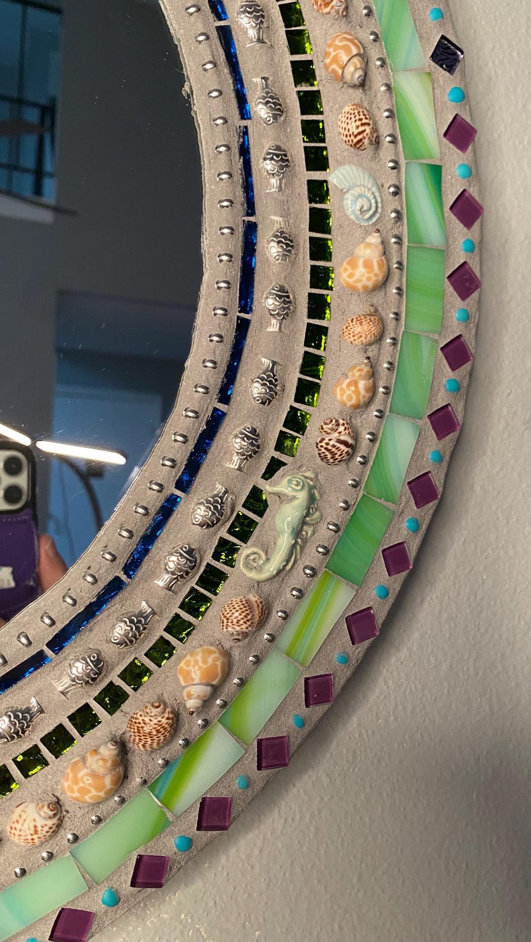 Mosaic Round Mirror - Etsy