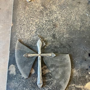 Handmade Silverware Cross - Etsy