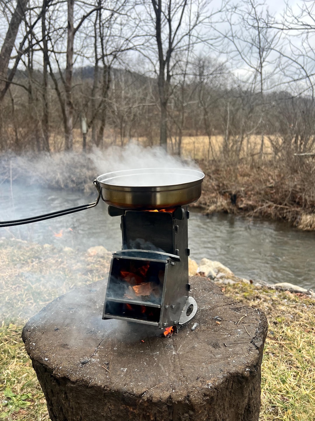 Mini Rocket Stove – Portable Steel Wood Stove - Etsy