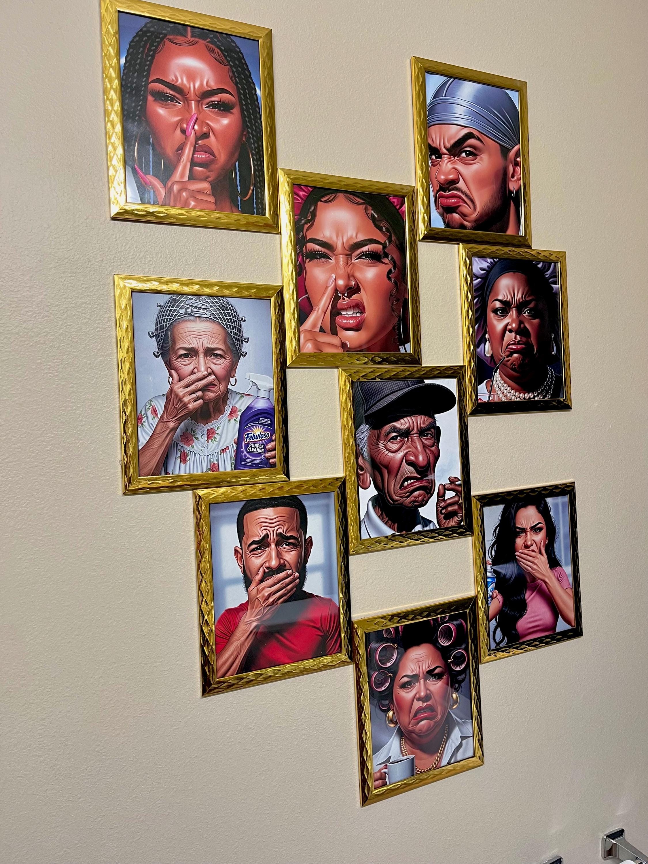 Stank Face Bathroom Art: Funny Caricature Portrait BUNDLE (digital ...