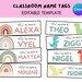 Classroom Name Tags Templates, Printable Elementary School Name Tags ...