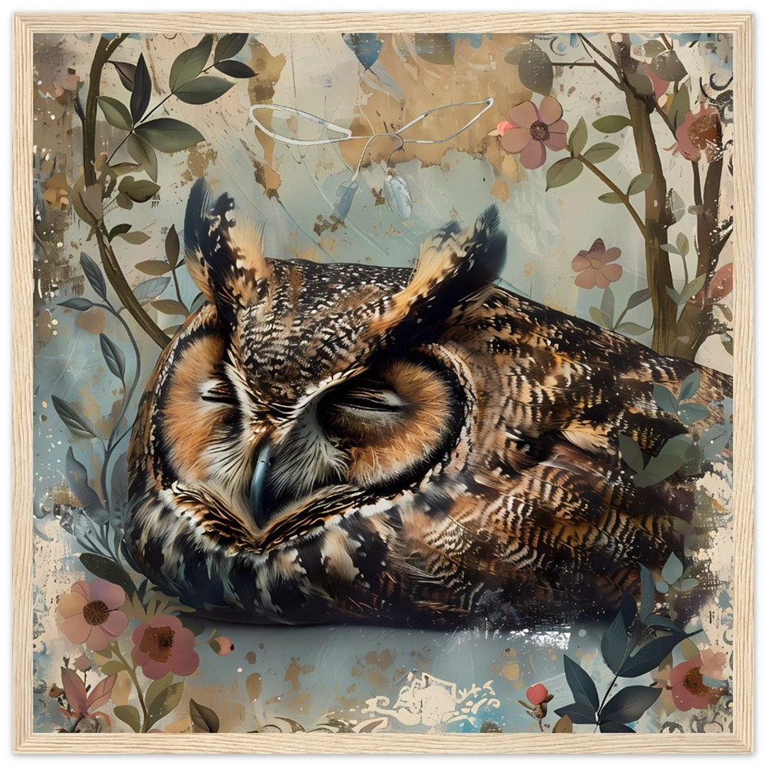 Vintage Woodland Animal Poster, Ready to Hang Framed Nursery Wall Art ...