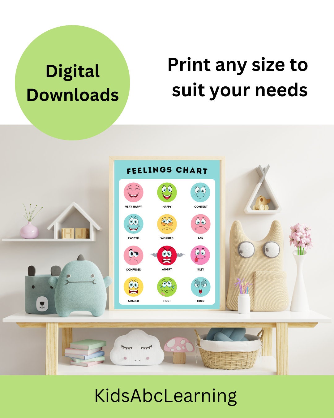 Printable Classroom Feelings Chart Emotion Regulation Chart Autism ...