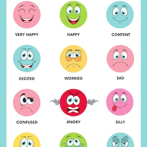 Printable Classroom Feelings Chart Emotion Regulation Chart Autism ...